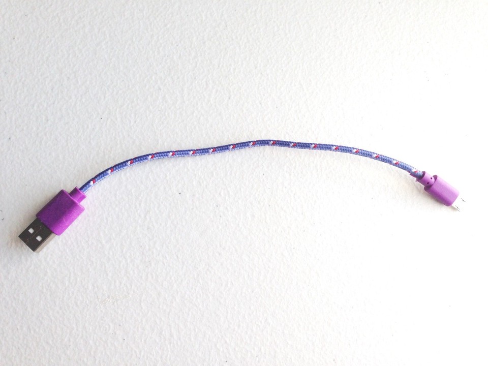 8" SHORT MINI MICRO USB Braided charger Data Cable FOR Samsung Galaxy ...