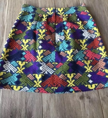 148. Anthropologie TIBI Tribal Ethnic Folk Art Bird Skirt Euc 2 | eBay
