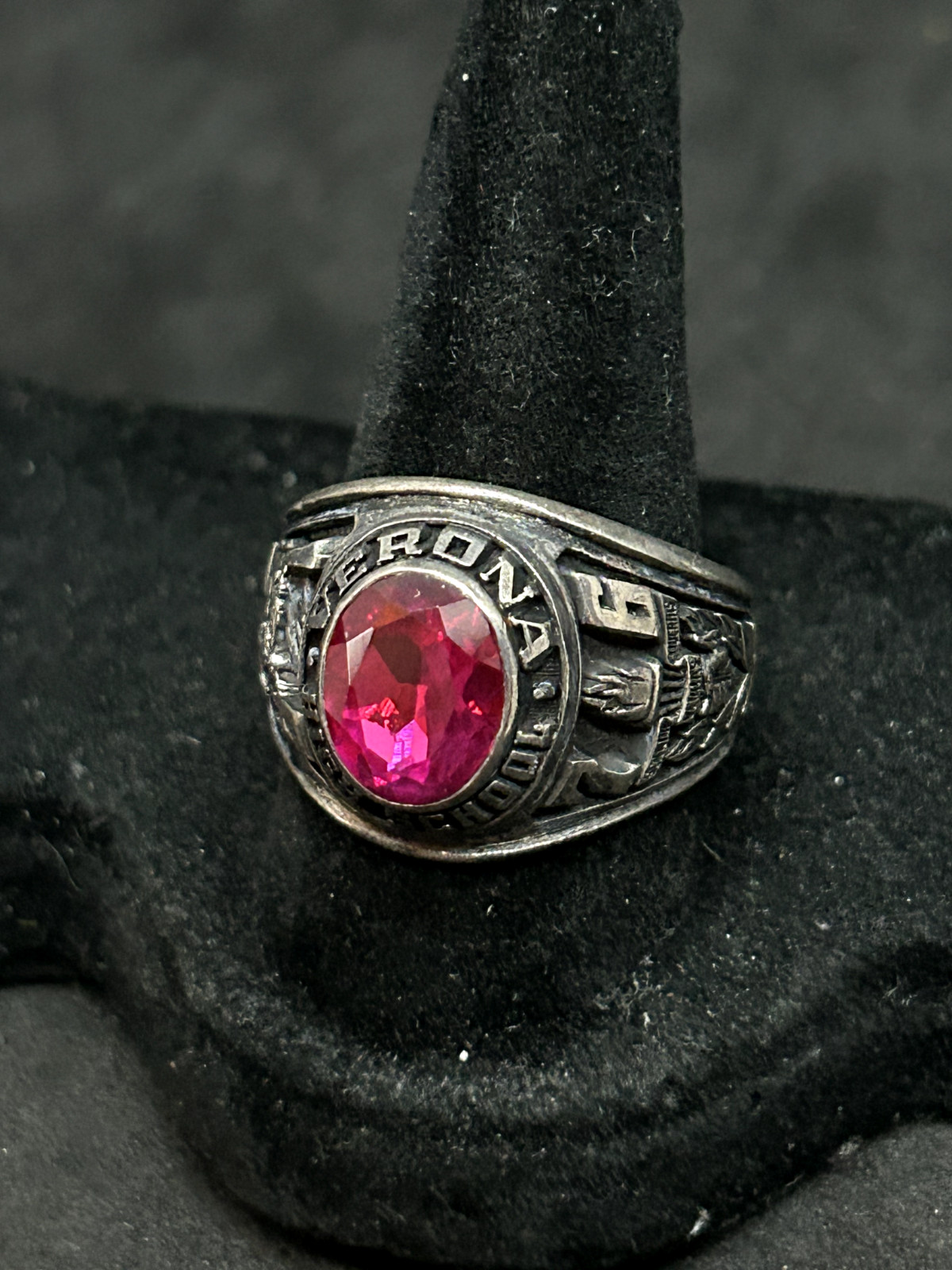 Balfour Sterling 1976 Verona High School Ruby Ring Sz… - Gem