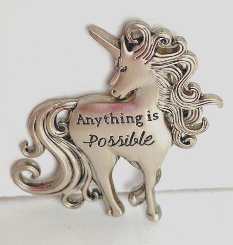 Ganz Unicorn Charm Pocket Token "Anything Is Possible" Sparkles Magical ...