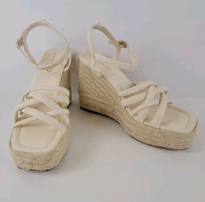 Circus by Sam Edelman 9.5M IRENE Ivory Espadrille Wedge Platform ...