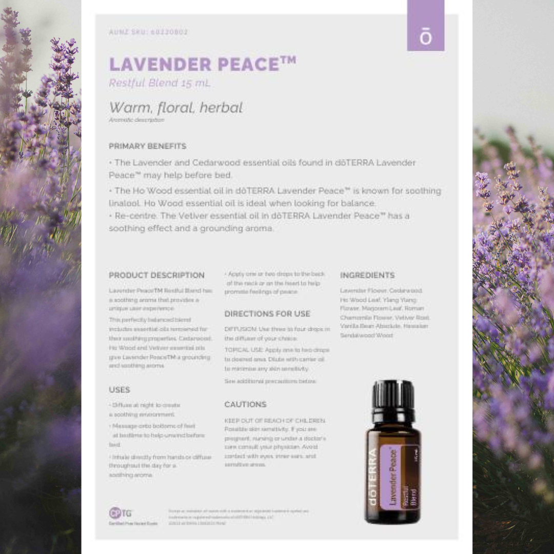 doTERRA Lavender Peace essential oil - 15ml / therapeutic wellness ...
