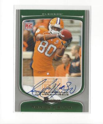 2009 Bowman Draft Silver #202 Aaron Kelly Rookie AUTOGRAPH Clemson /50 ...