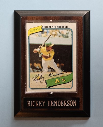 1980 Topps RC Rickey Henderson Rookie Card with Baseball Display Case ...