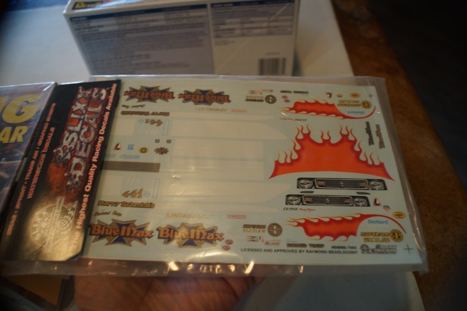 Polar Light- Blue Max Mustang funny car w/ ..........Slixx B.M. FLAMES ...