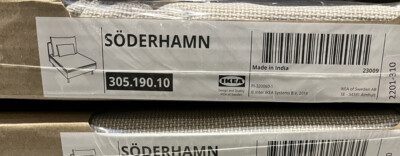 IKEA SODERHAMN Cover for 1-Seat Section Fridtuna Light Beige 305.190.10 ...