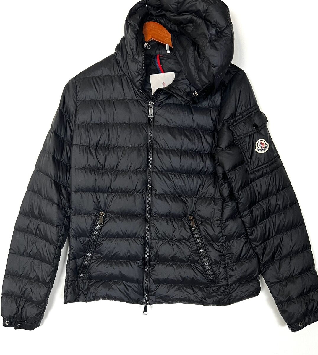 MONCLER Bles Giubbotto Hooded Black Puffer Jacket Size 4 MONCLER Bles Giubbotto Hooded Black Puffer Jacket Size 4