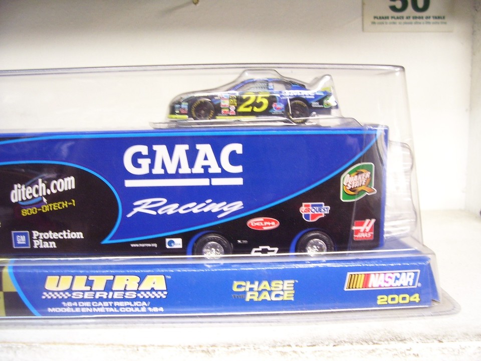 2004 1/64 #25 BRIAN VICKERS GMAC/DITECH NASCAR HAULER W/1/64 BONUS CAR ...