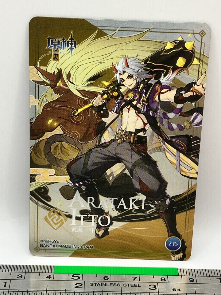 Itto Arataki - Genshin Impact Wafer Card 2-15 miHoYo BANDAI TCG ...