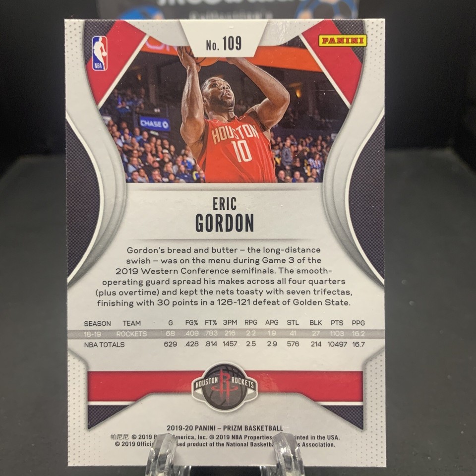 2019-20 Panini Prizm Eric Gordon #109 Houston Rockets | eBay