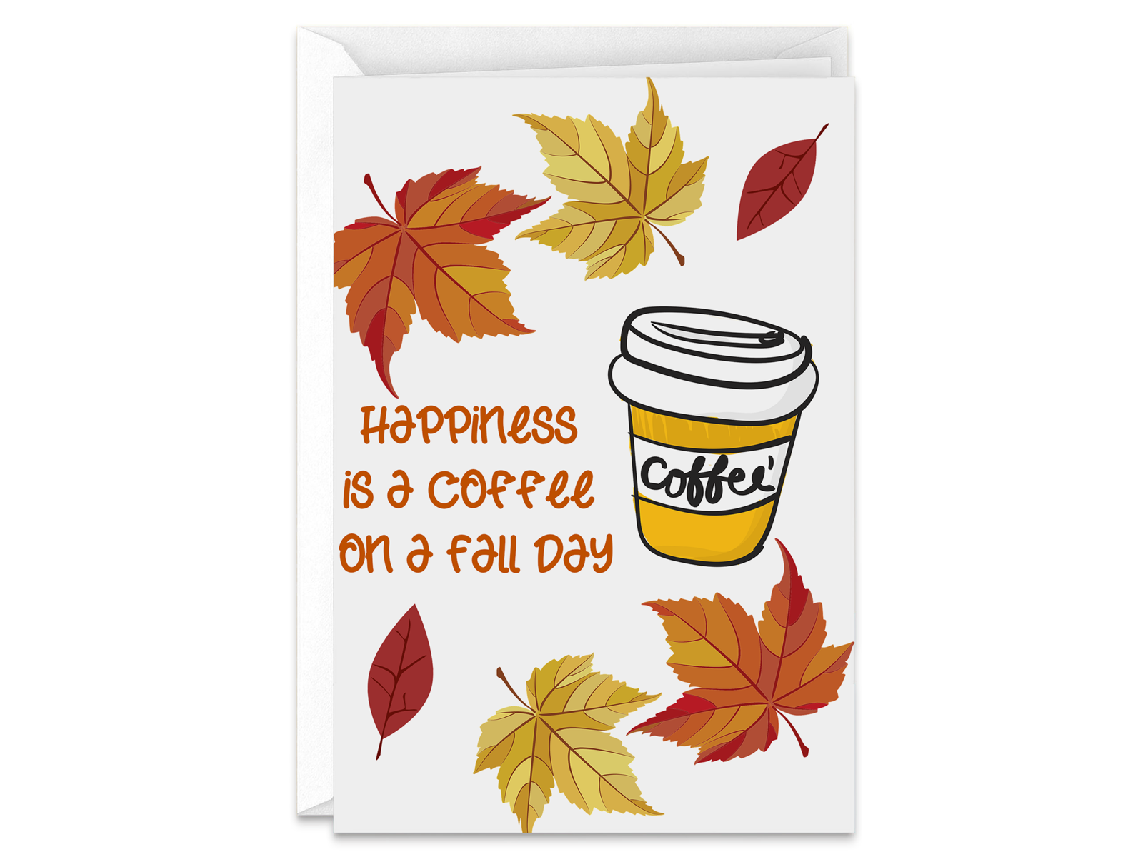 Coffee Themed, Heartfelt Happy Thanksgiving Handmade Greeting Card | eBay