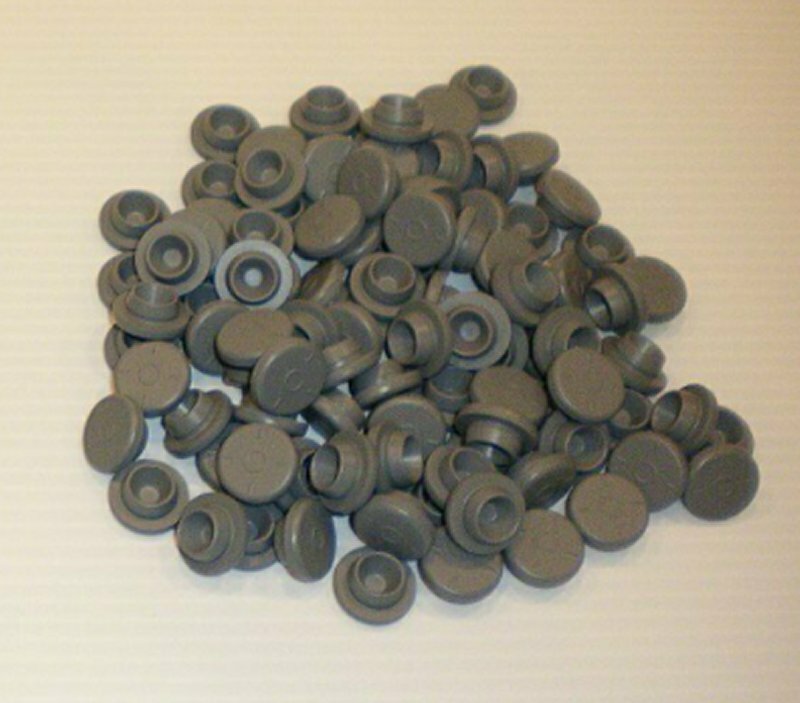 Gray 1000 Piece West Brand Rubber 20mm Serum Stoppers Lot Snap On S-63 ...