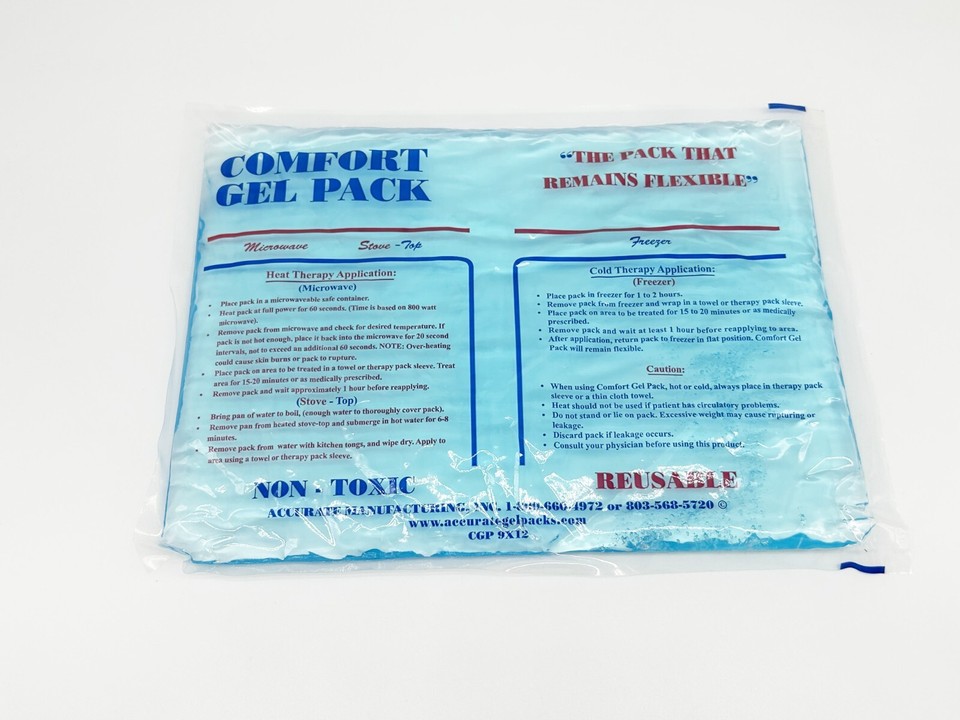 Reusable Flexible Comfort Gel Ice Pack Hot/Cold Pac Non Toxic | eBay
