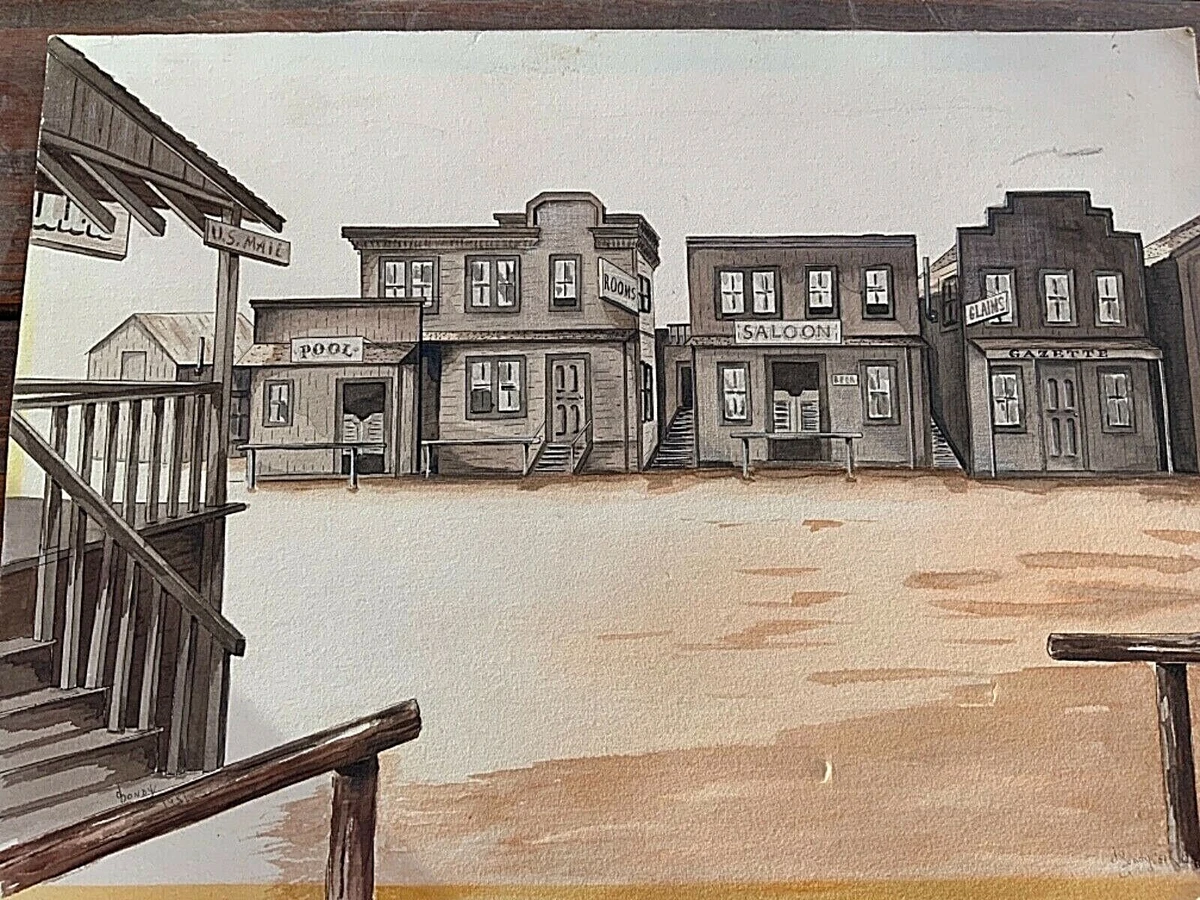 Western Town Drawing