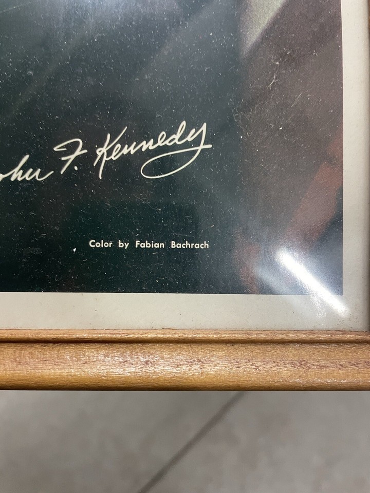 Vtg John Fitzgerald Kennedy JFK Portrait Photo Fabian Bachrach 11" x 14 ...