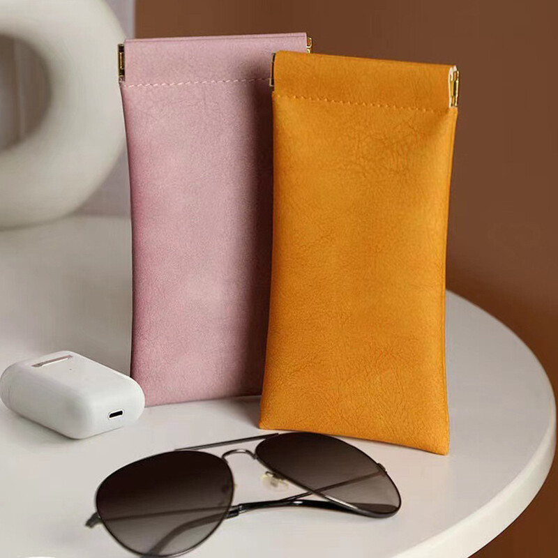 Soft PU Leather Reading Glasses Bag Cases Waterproof Sunglasses Storage ...