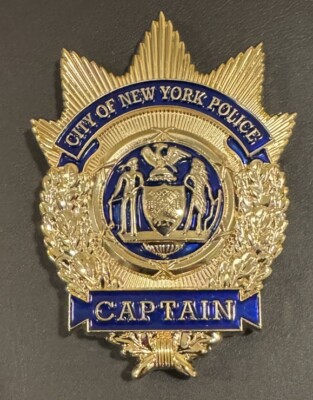 NYPD Captain Rank Shield /Captain America Challenge Coin Shiny Gold ...