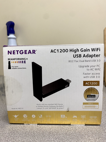 Netgear A6210 AC1200 High Gain WiFi USB 3.0 Adapter 802.11ac Dual Band ...