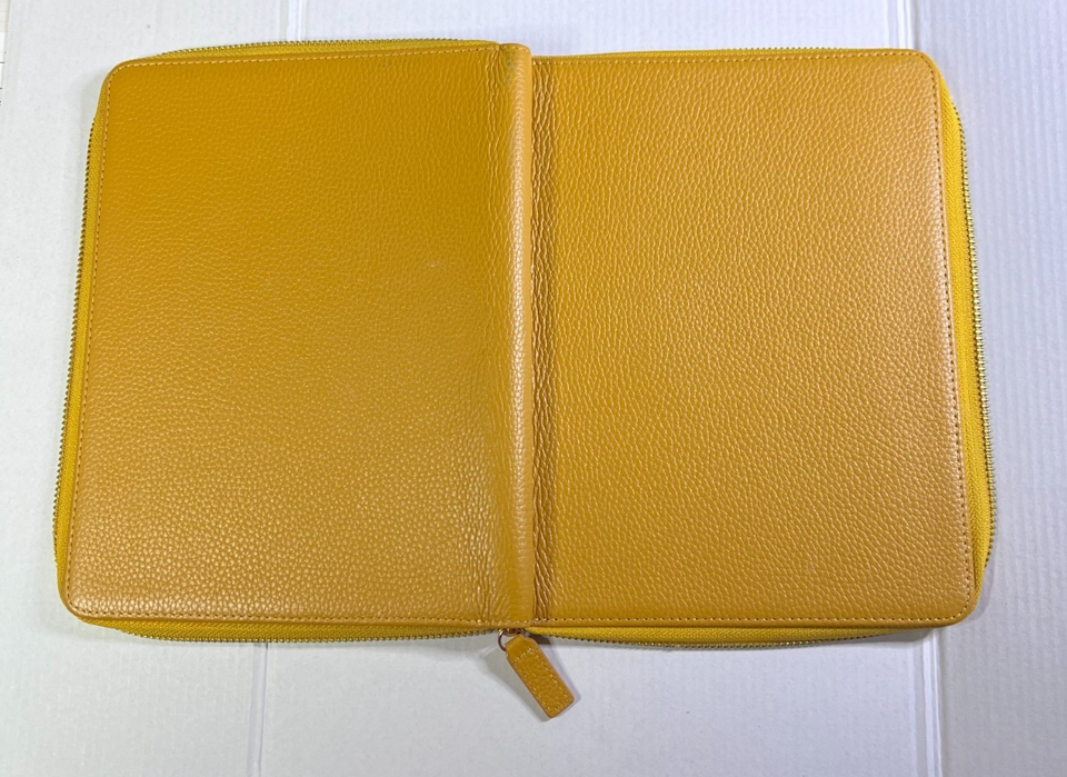 Moterm Zipper Planner Cover, A5 Sz. Pebbled 'Mustard' Color Leather ...