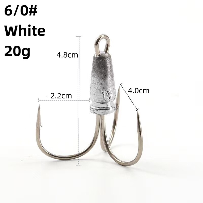 5pcs Snagging Weighted Treble Hooks Large Snagging Hooks Salmon Bunker ...