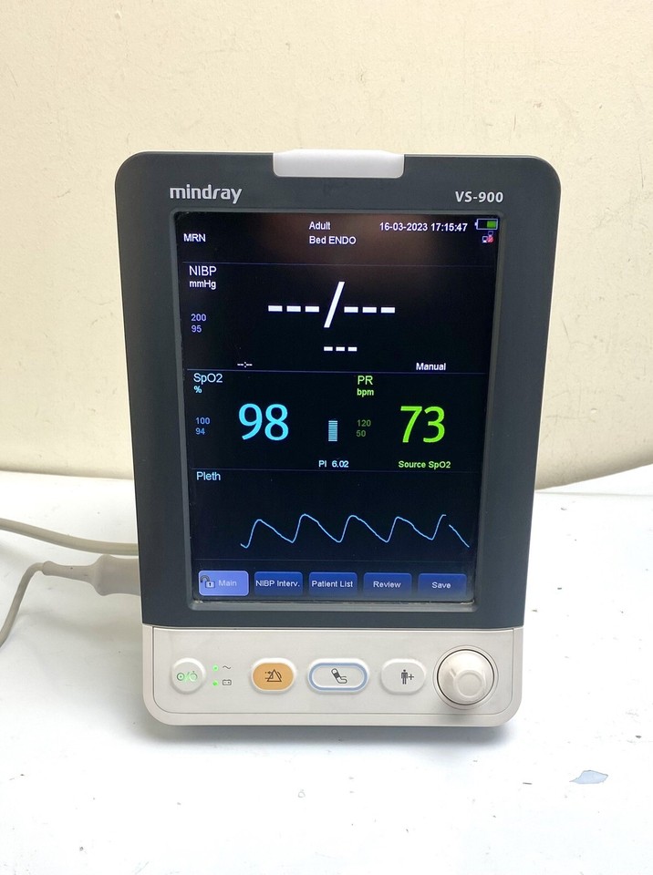 MINDRAY VS900 COLOUR *TOUCHSCREEN* VITAL SIGNS MONITOR SpO2 NIBP ...
