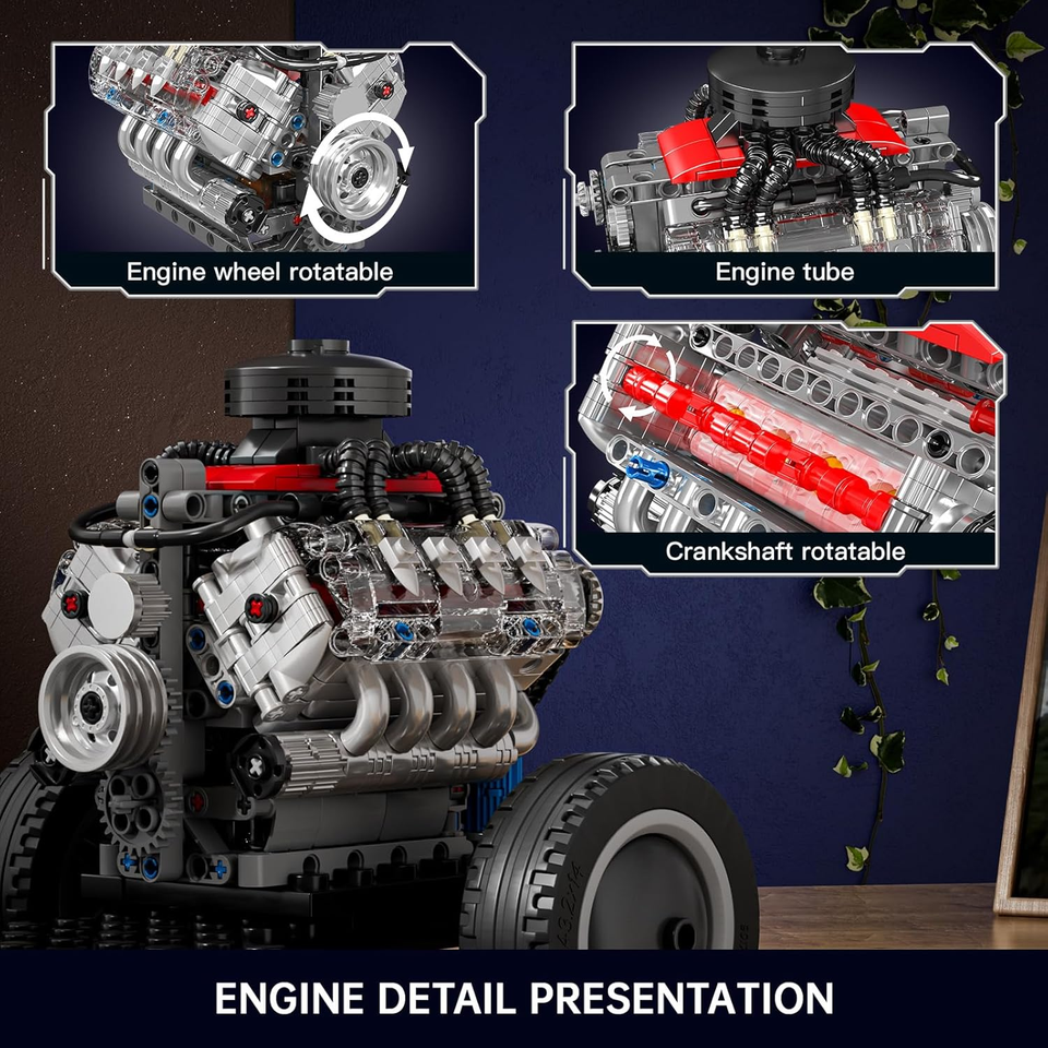 Mini V8 Engine Kits That Runs, Build Your Own Visible Car Motor ...