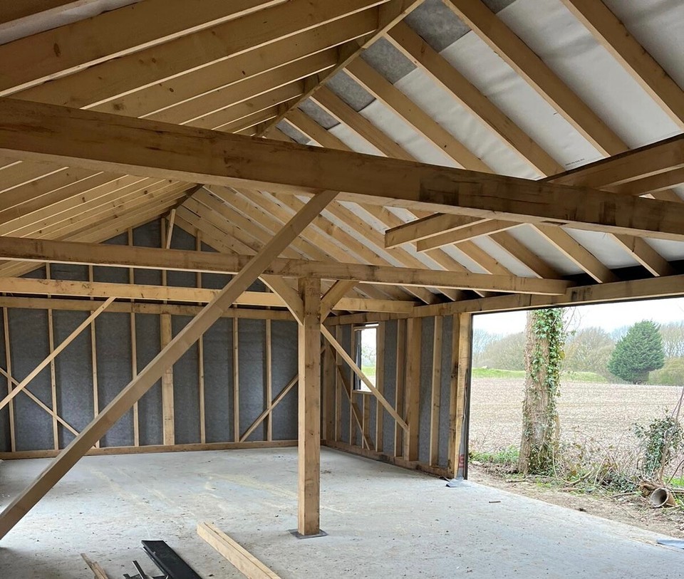 Bespoke 4 Bay Timber Framed Annexe/Garden Frame - garage kit - 12x6m | eBay