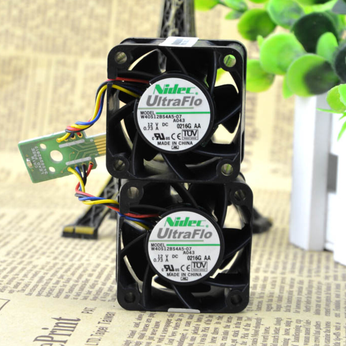 Nidec W40S12BS4A5-07 4028 4cm 12V 0.73 1U Server Chassis Cooling Dual Fan | eBay