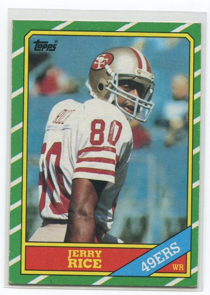 1986 Topps Jerry Rice Card Football NFL Rookie RC #161 | eBay