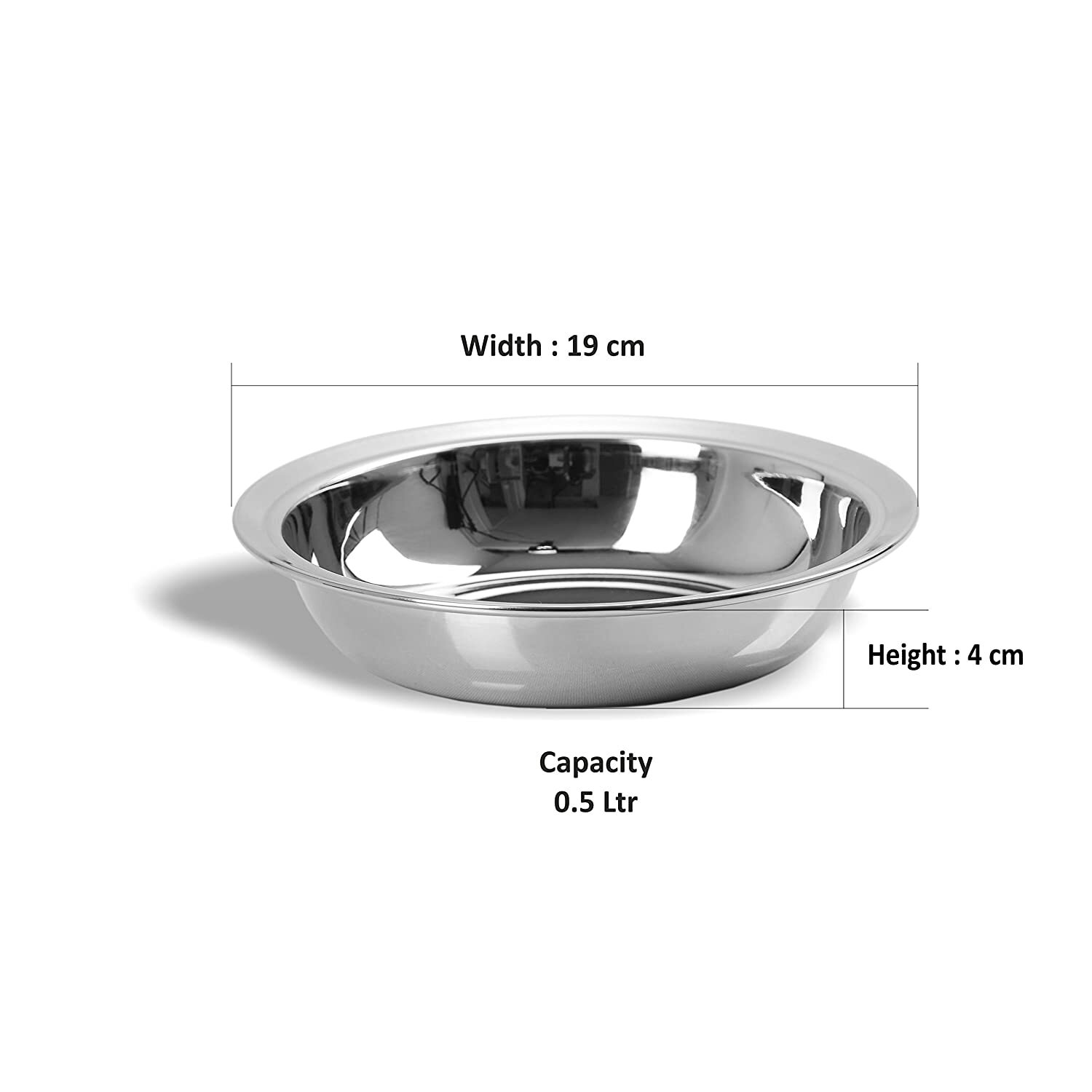 Stainless Steel Heavy Gauge Multi Utility Serving Plates, Set of 6 ...