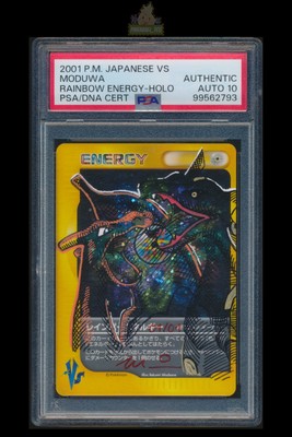 [Charizard Rayquaza] PSA AUTO 10 Moduwa Signed Sketch VS Rainbow Energy ...