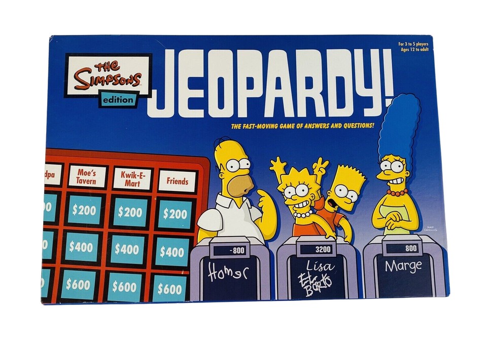 The Simpsons Jeopardy Board Game Brand New Factory Sealed 2003 ...