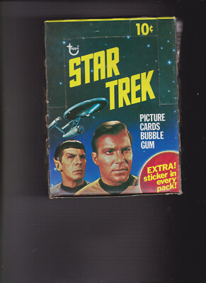 1976 Topps Star Trek Empty Box in excellent condition + all 3 wrapper ...