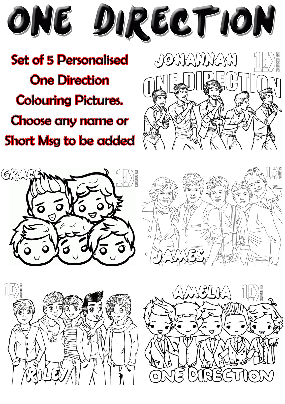 1d Coloring Pages To Print