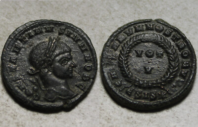 Constantine II Caesar Rare genuine ancient Roman coin Laurel wreath ...