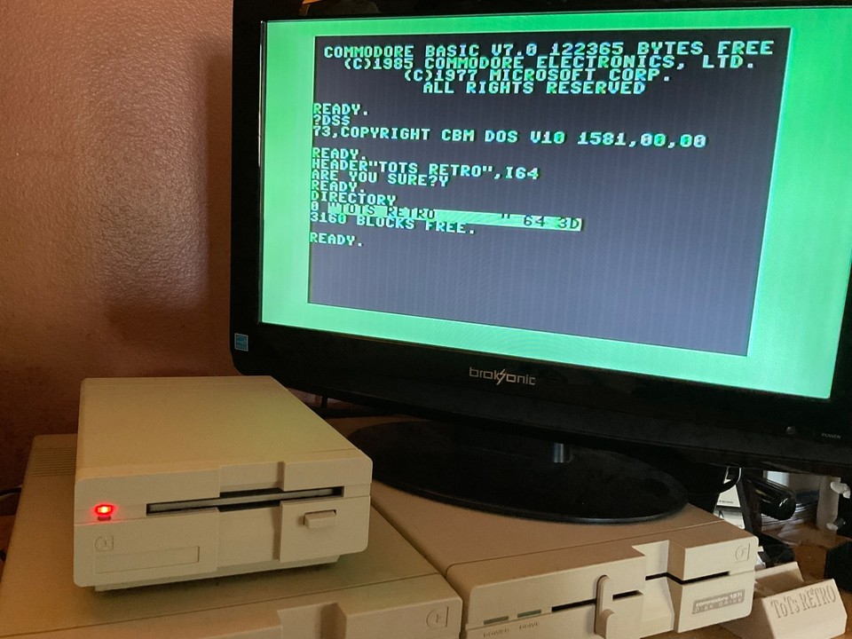 Commodore 1581 Drive Replica 3.5” for Commodore c64 c128 with JiffyDos ...