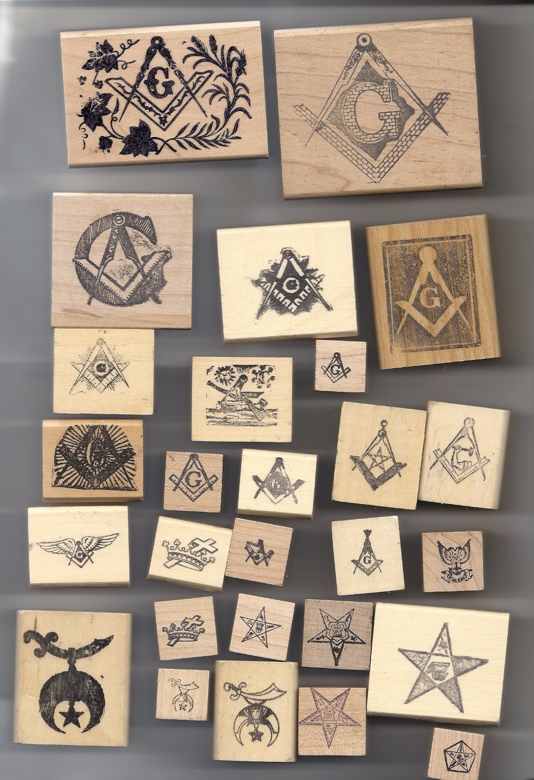 Masonic Rubber stamps Mason Shrine Order Eastern Star Knights Templar ...