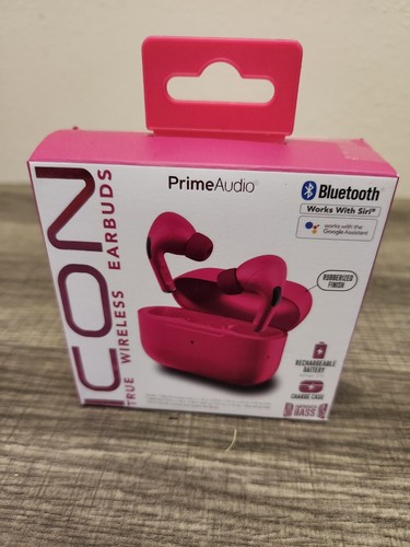 Prime Audio Icon True Wireless Earbuds With Charging Case - Pink | eBay