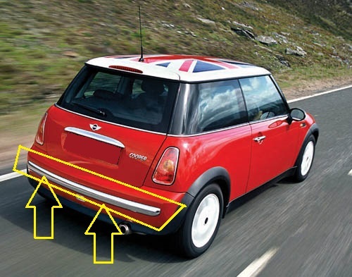 MINI R50 Rear Bumper Moulding Spoiler Trim 51126800217 Genuine for sale ...