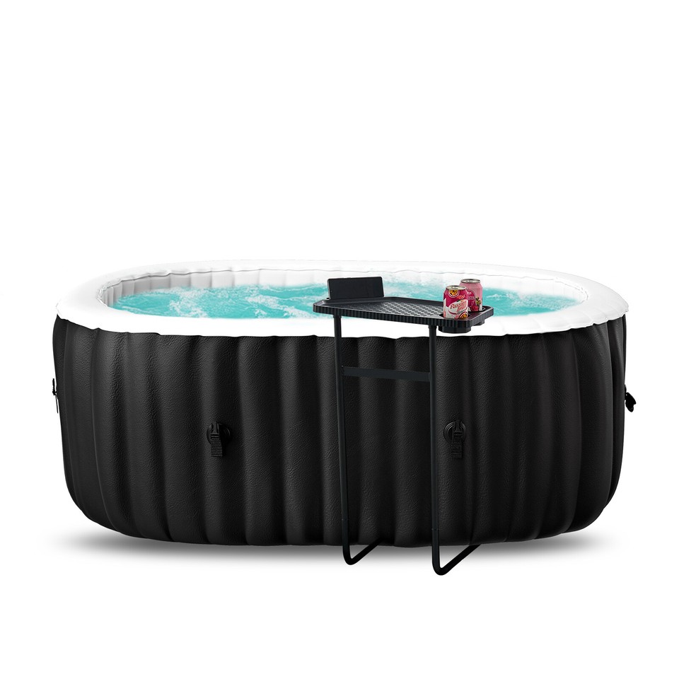 Inflatable Hot Tub Spa 2 Person with Bubble Jets Blow Up Indoor Outdoor ...