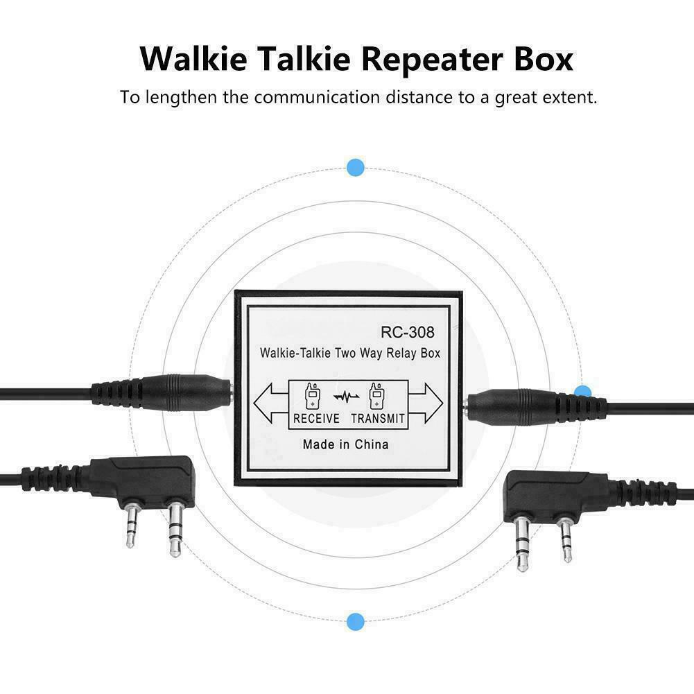 RC-308 Handheld Two Way Radio Relay Walkie Talkie Repeater Box UHF VHF ...