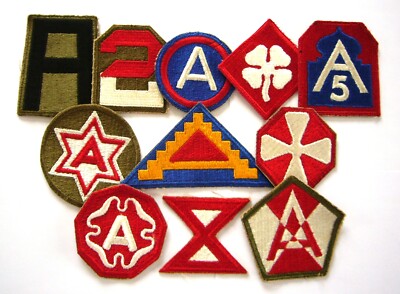 WWII - ARMY "Collection" Set de 11 Patches (Original patch) | eBay