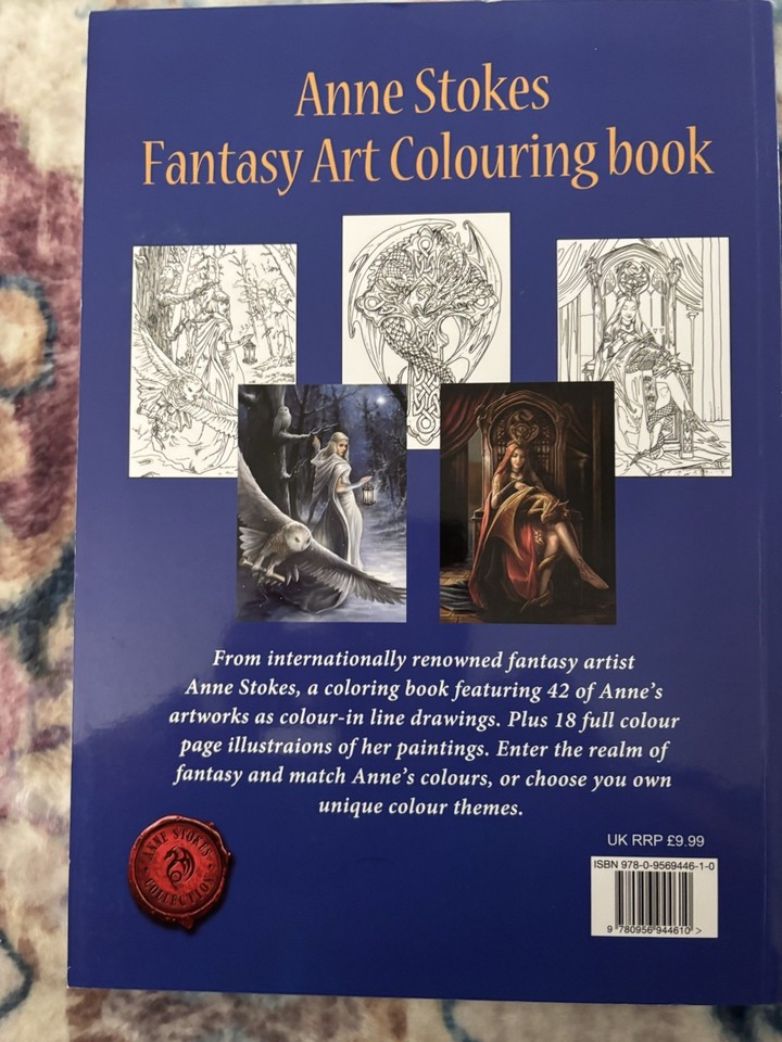 Anne Stokes FANTASY ART Colouring Adult Coloring Book With POSTERS New ...