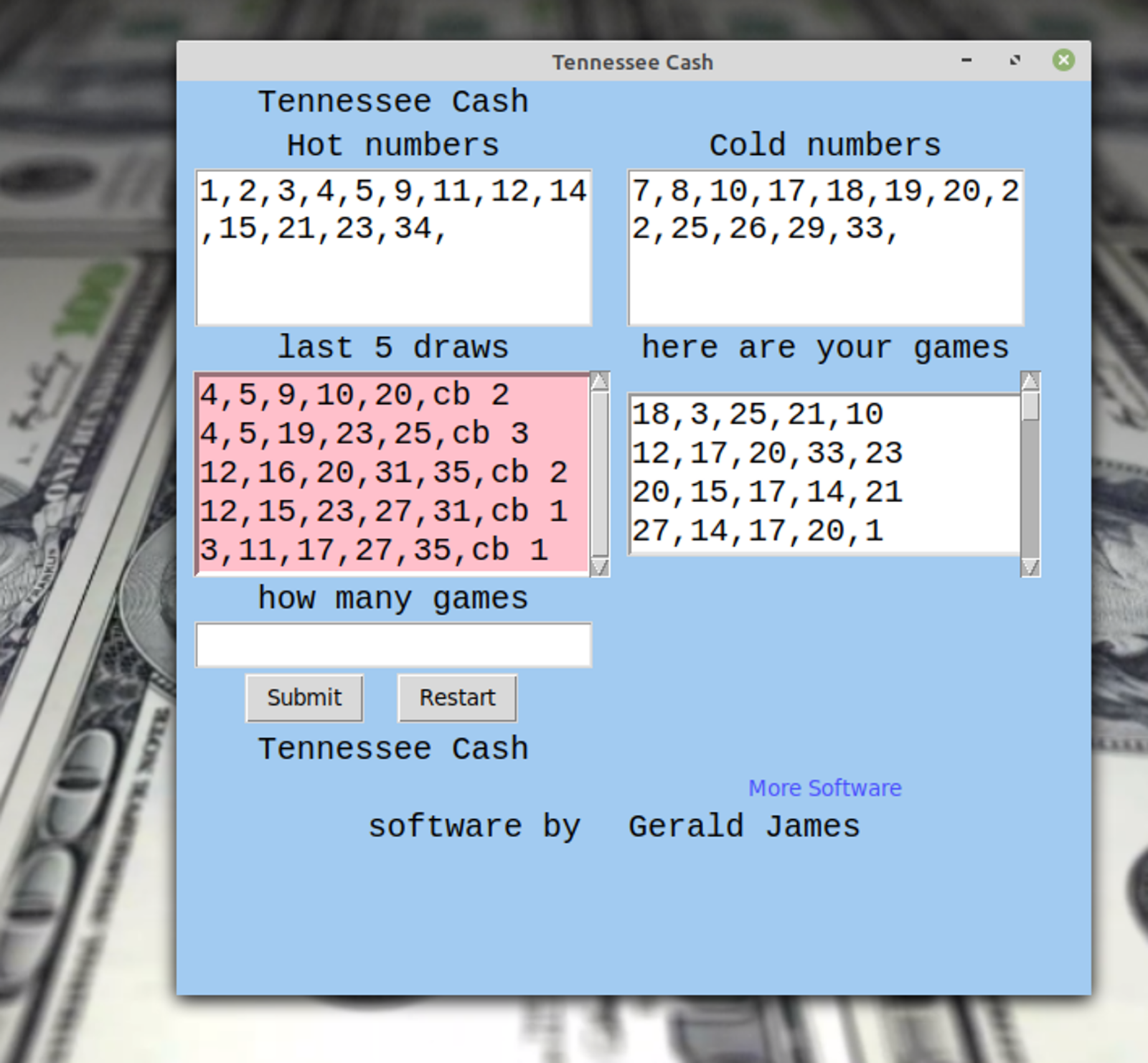 Tennessee Cash Lottery Numbers software DVD for Windows 7 & 8 & 10 | eBay