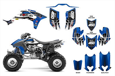Honda TRX 450R Graphics Decal kit by AMG Durable Pliable 22 mil Thick ...