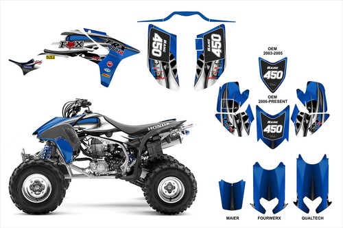 Honda TRX 450R Graphics Decal kit by AMG Durable Pliable 22 mil Thick ...