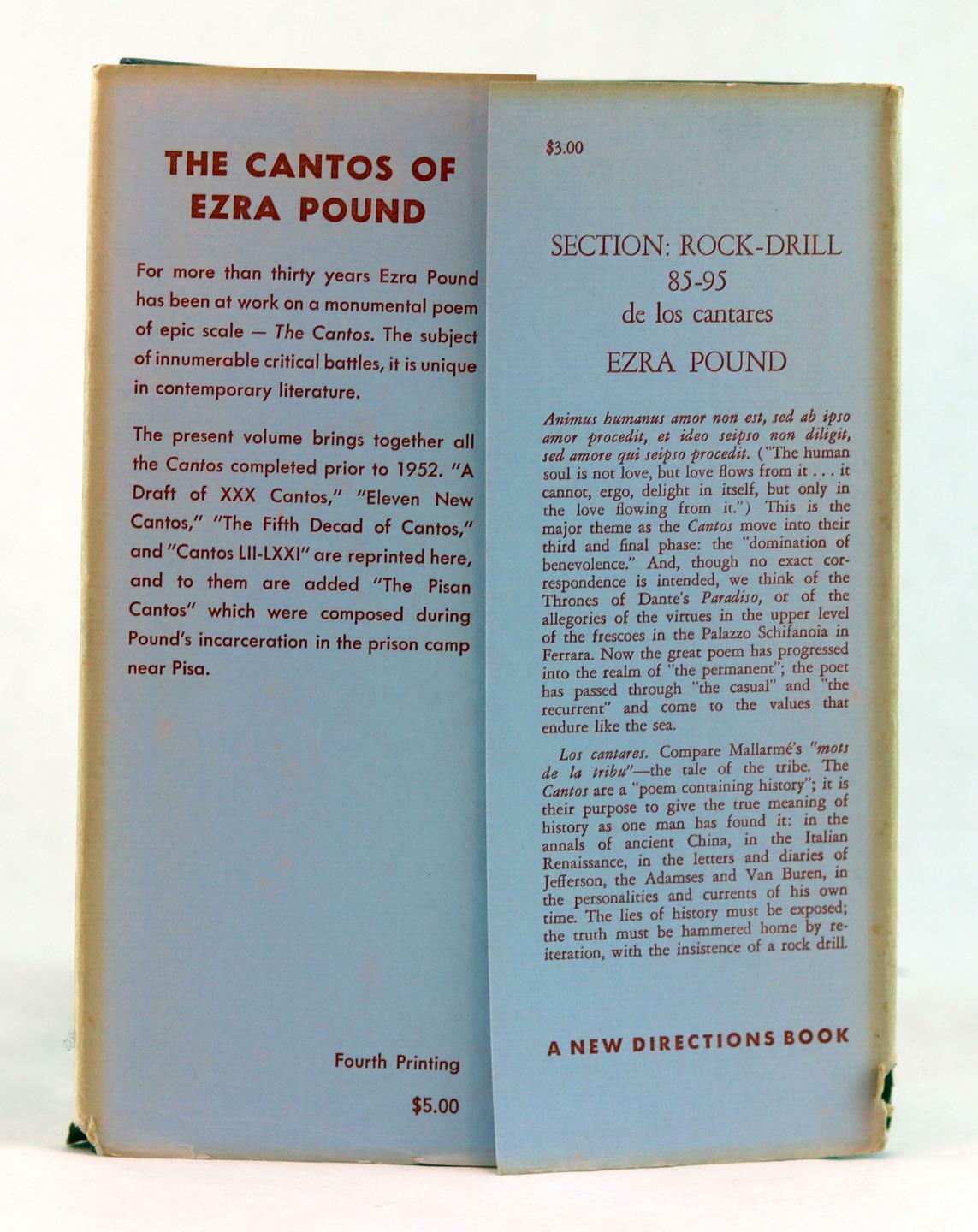 Ezra Pound 1948 The Cantos Of Ezra Pound Epic Modernist Poetry ...