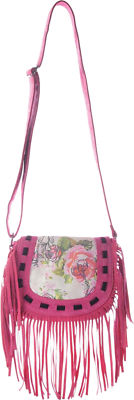 PUNK Iron Fist CREEPY ROSE Rosen Saddle Bag Fransen TASCHE Rockabilly ...