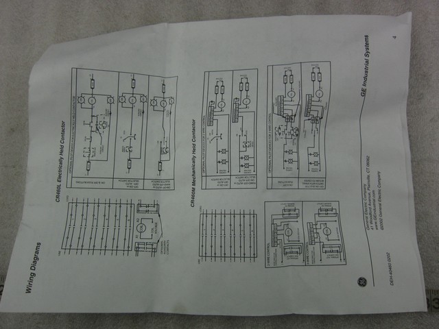 GE General Electric Cr460b 120v Coil Lighting Contactor W Cr460xmn ...