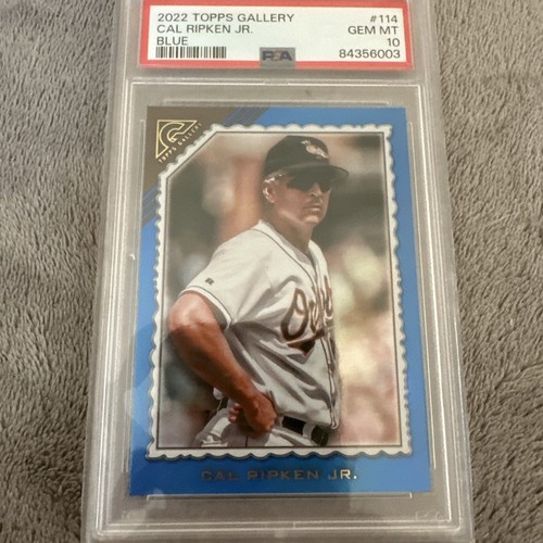 2022 Topps Gallery - Blue Pattern #114 Cal Ripken 19/75 Graded 10 GEM ...